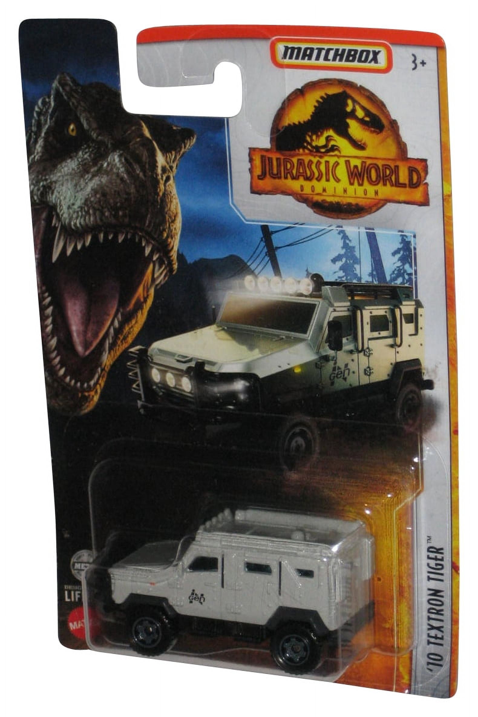 Matchbox Jurassic World Dominion (2022) Grey '10 Textron Tiger Toy Car ...