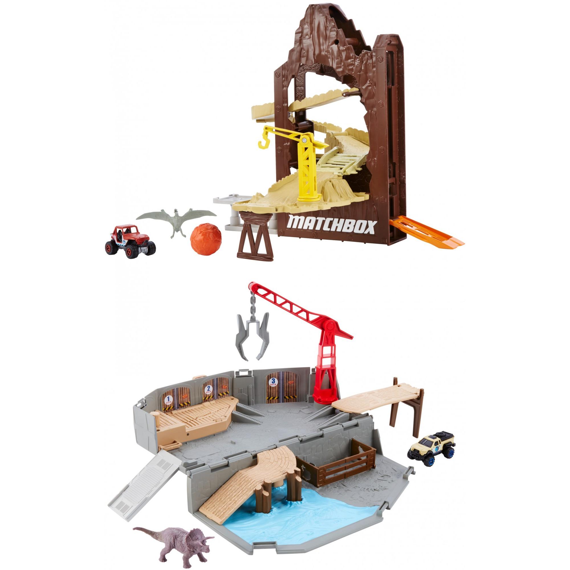 Matchbox Jurassic World Portable Playsets With Handle, Dinosaur Action ...