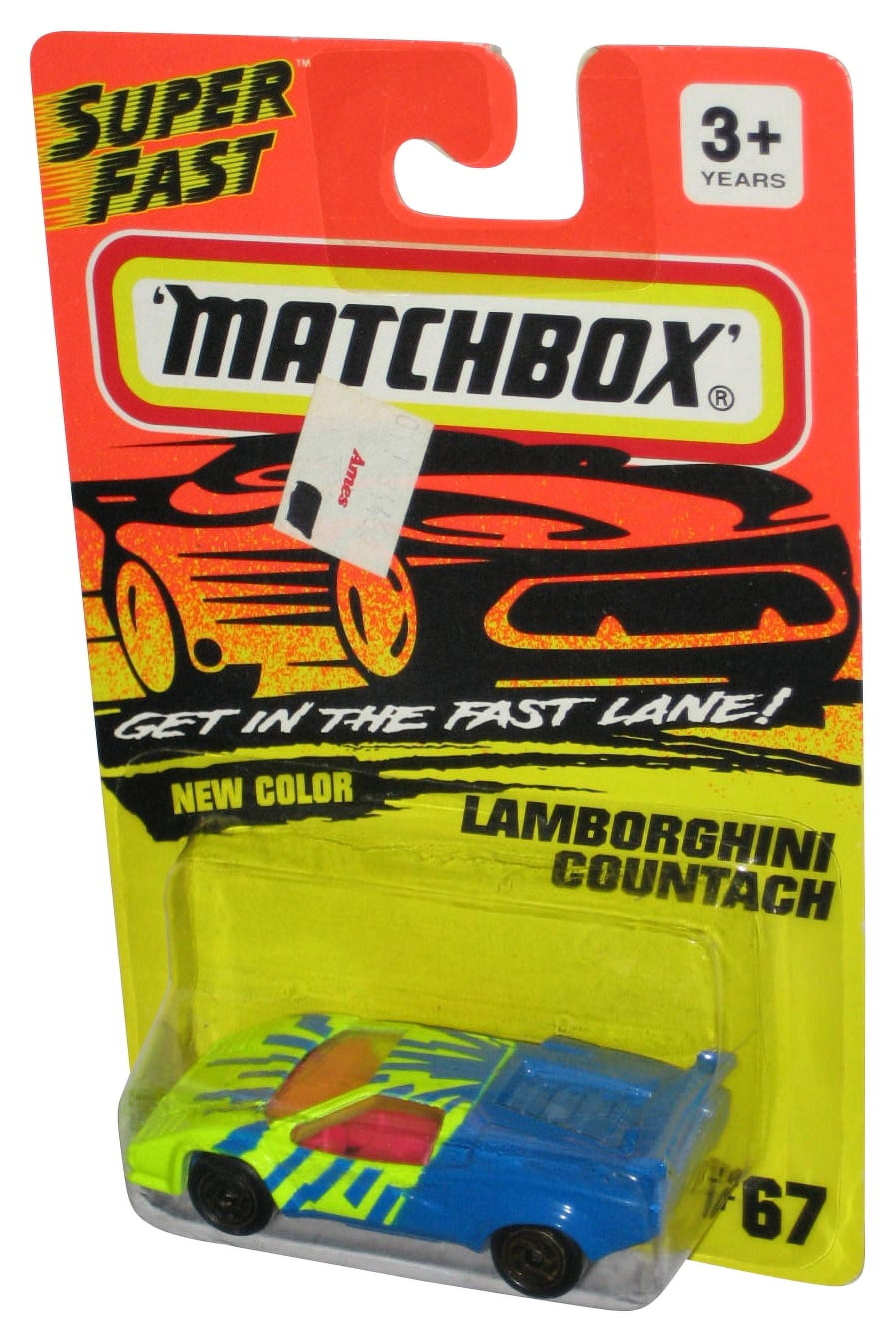 Matchbox Lamborghini Countach Blue & Green Toy Car #67 - (Get In The ...