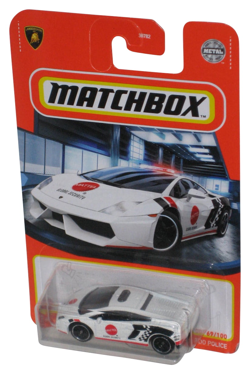 Matchbox Lamborghini Gallardo Police (2021) Mattel White Toy Car 69/100 ...