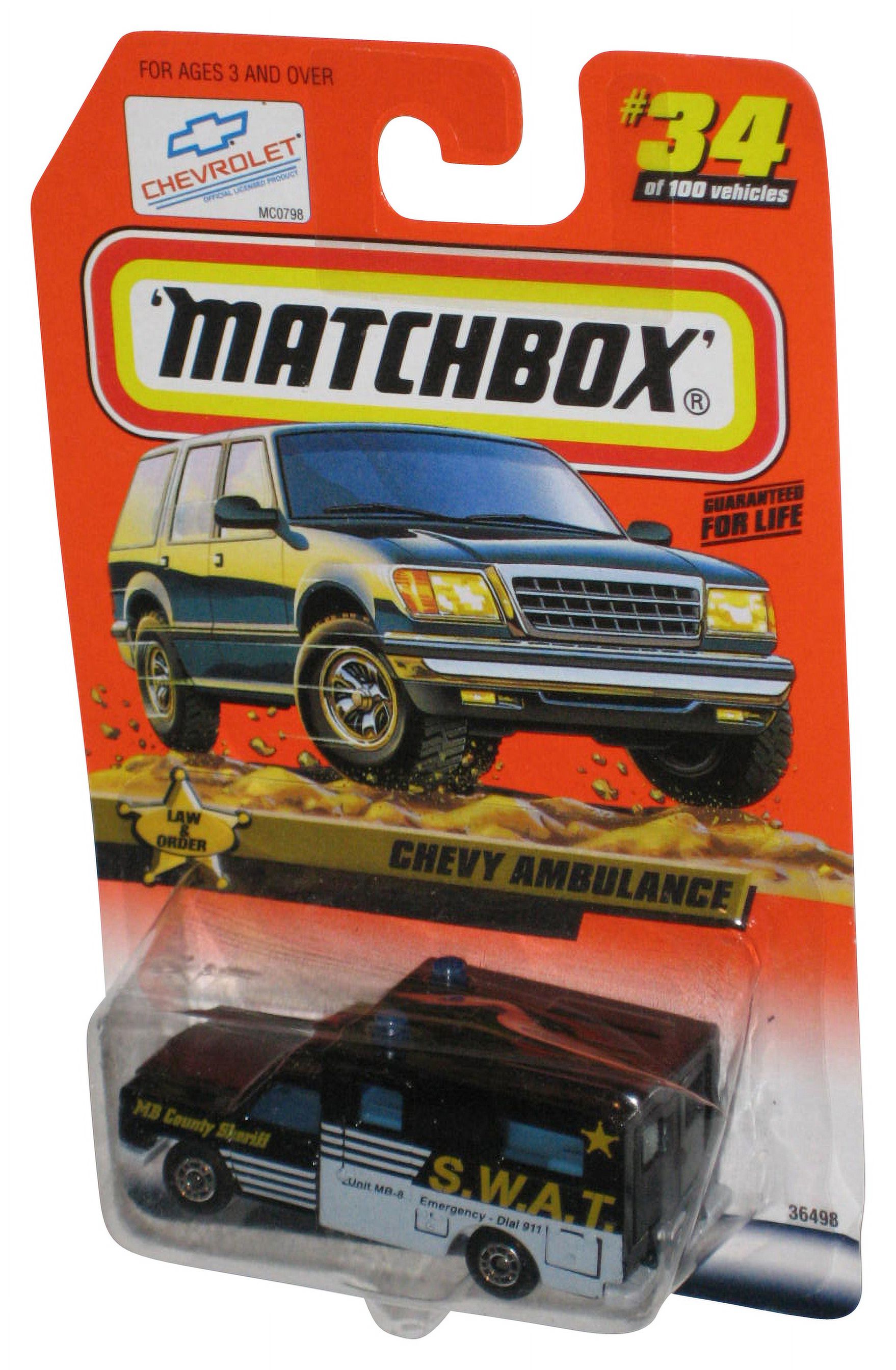 Matchbox Law & Order Chevrolet (1998) Chevy Ambulance S.W.A.T. Toy ...
