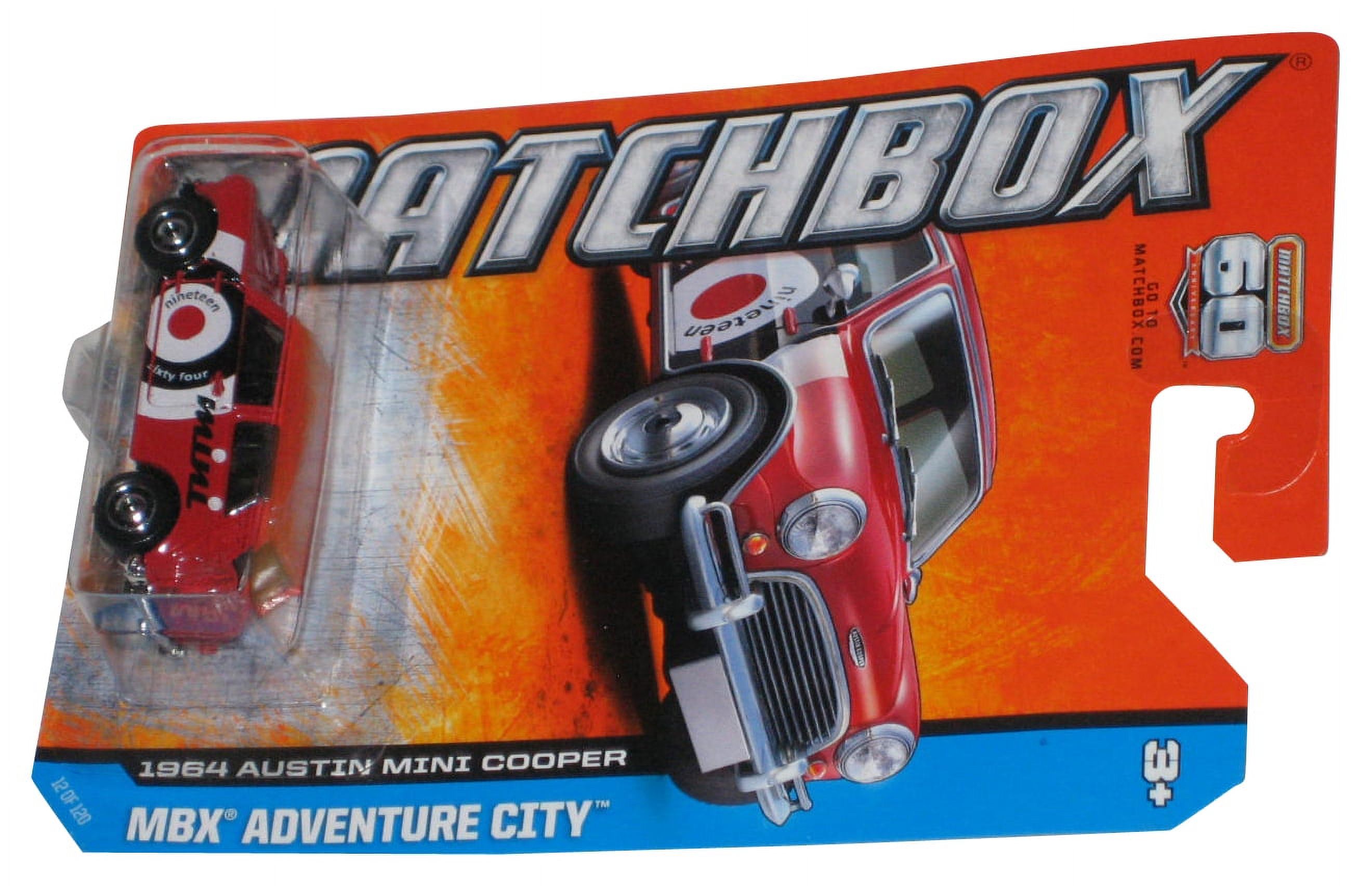 Matchbox MBX Adventure City (2012) Red 1964 Austin Mini Cooper Toy Car ...