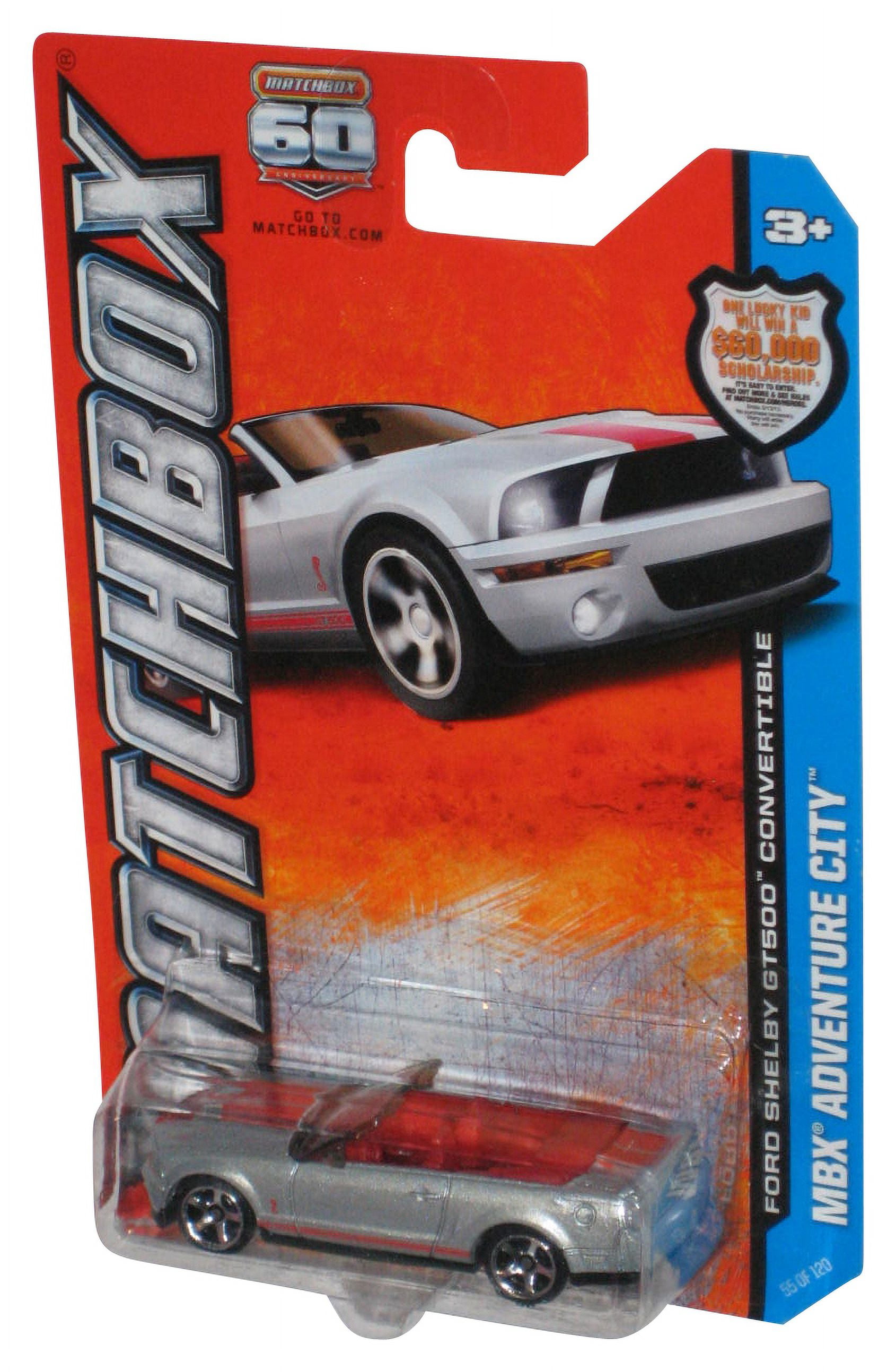 Matchbox MBX Adventure City (2012) Silver Ford Shelby GT500 Convertible ...