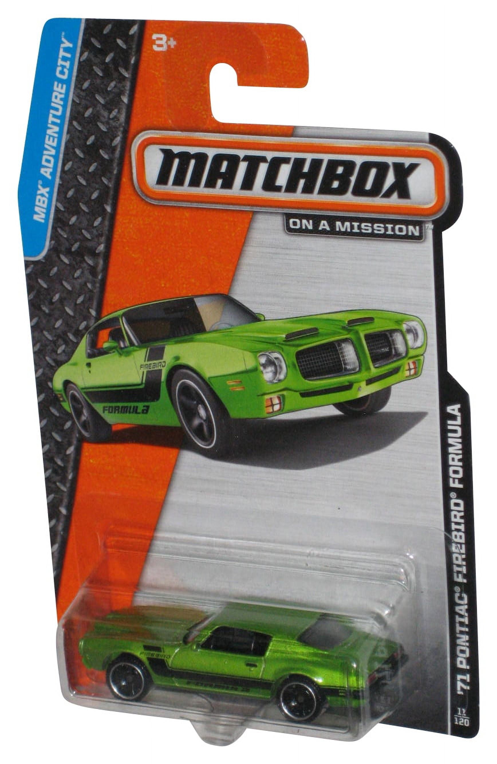 Matchbox MBX Adventure City (2013) Green '71 Pontiac Firebird Formula ...