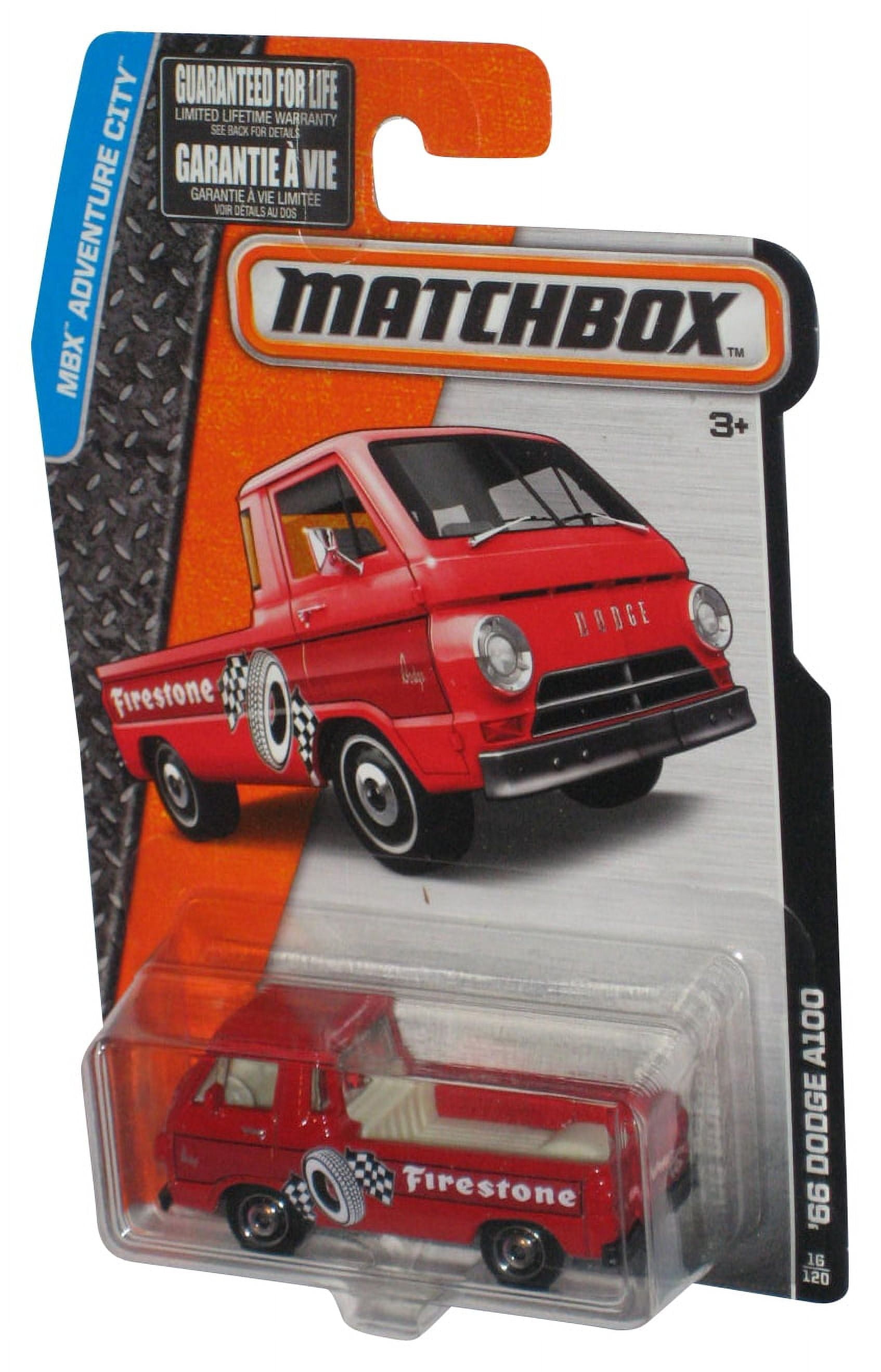Matchbox MBX Adventure City (2014) Red Firestone '66 Dodge A100 Toy ...