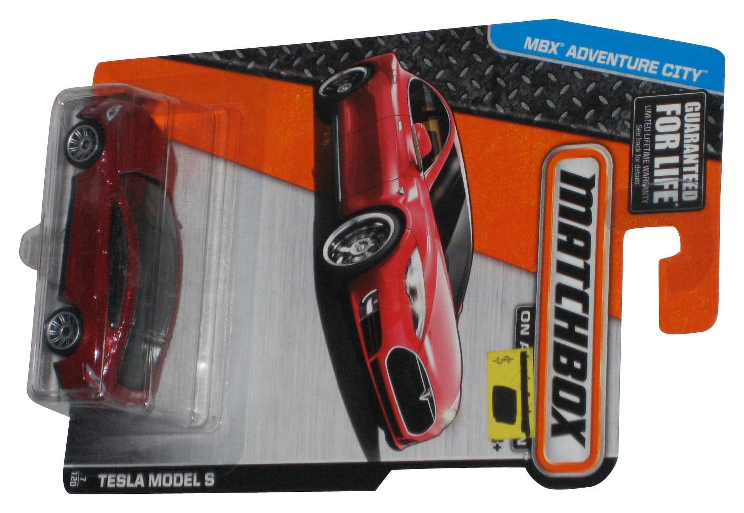 Matchbox MBX Adventure City (2014) Red Tesla Model S Toy Car 7/120 ...