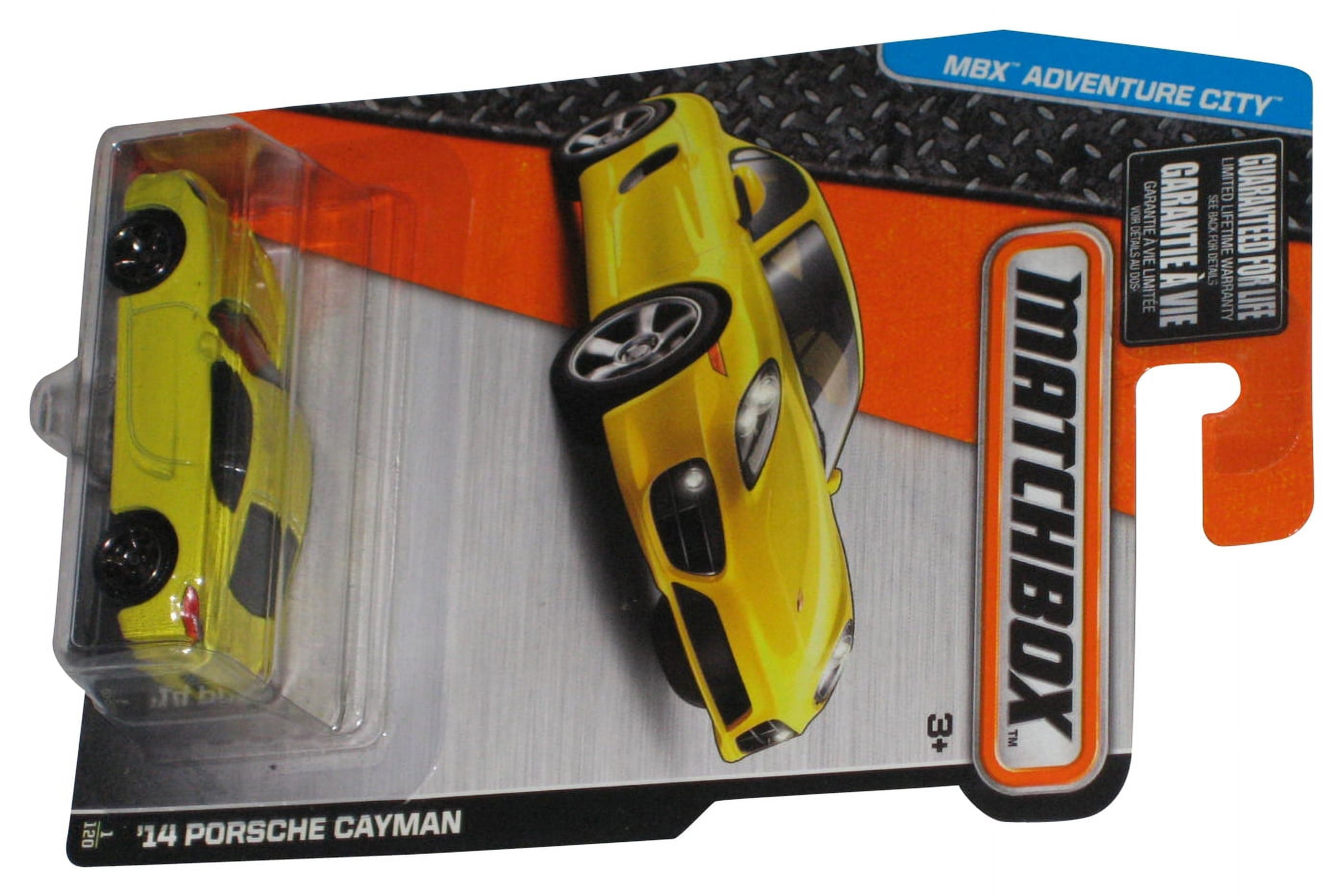 Matchbox MBX Adventure City (2014) Yellow '14 Porsche Cayman Toy Car 1/ ...