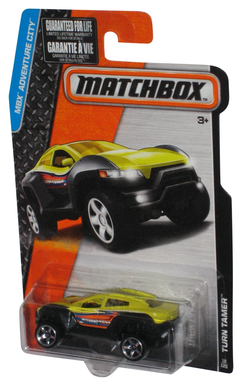 Matchbox MBX Adventure City (2014) Yellow Turn Tamer Toy Car 10/120 ...
