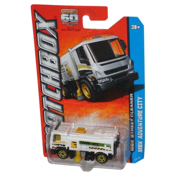 Matchbox MBX Adventure City Street Cleaner (2012) White Toy Truck 5/120 ...