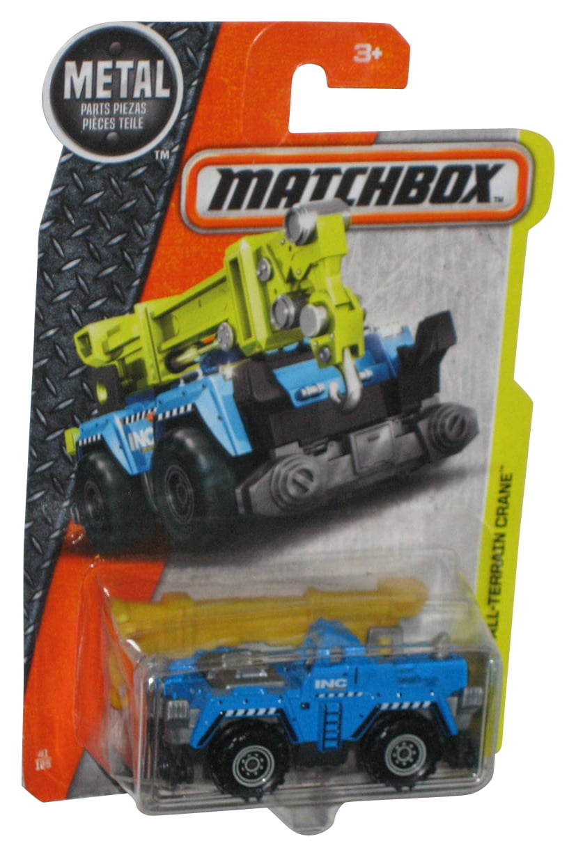 Matchbox MBX All-Terrain Crane (2016) Mattel Metal Blue Toy #41/125 ...