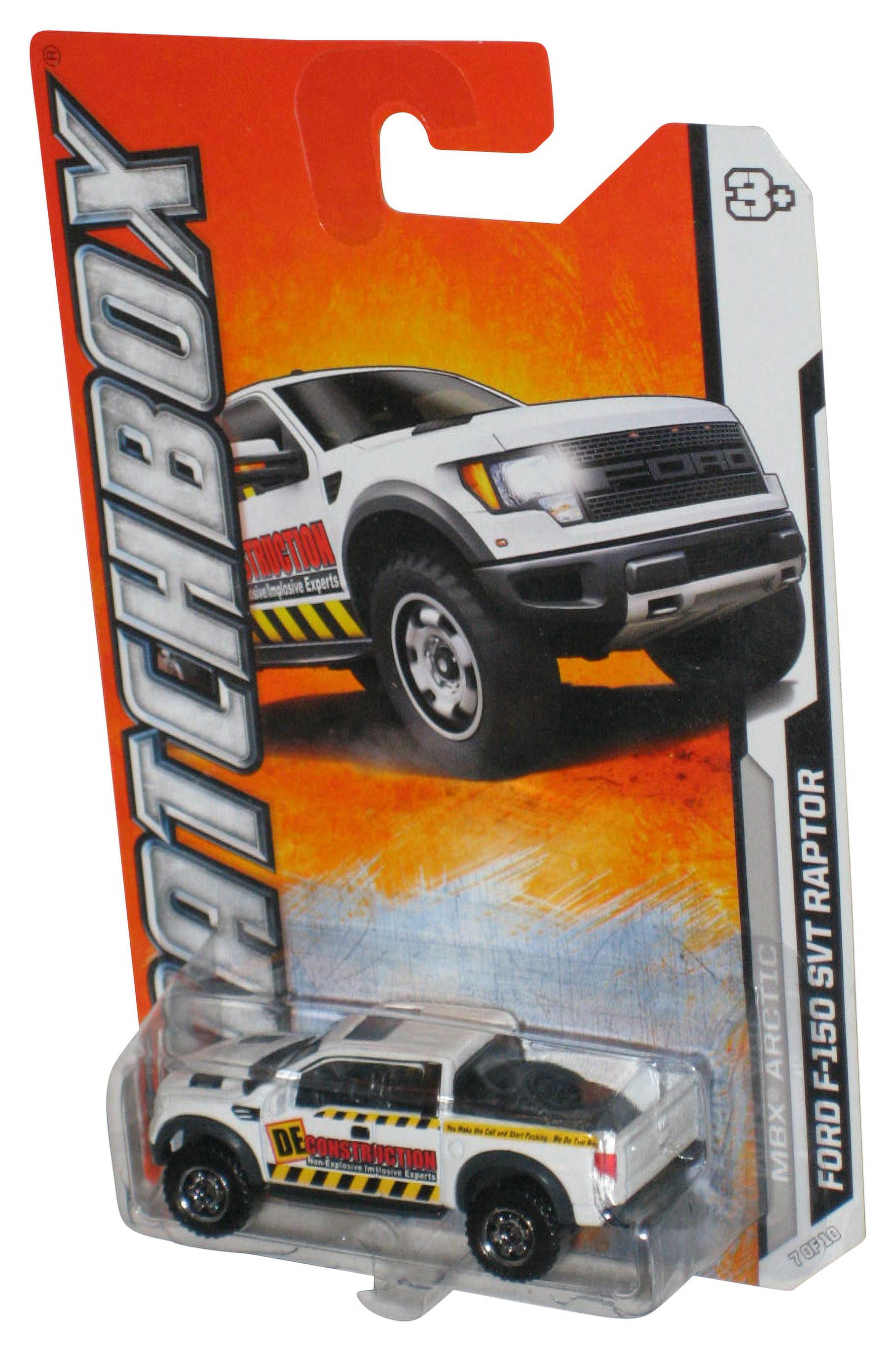 Matchbox MBX Arctic (2011) White Ford F-150 SVT Raptor Toy Truck 77/120 ...