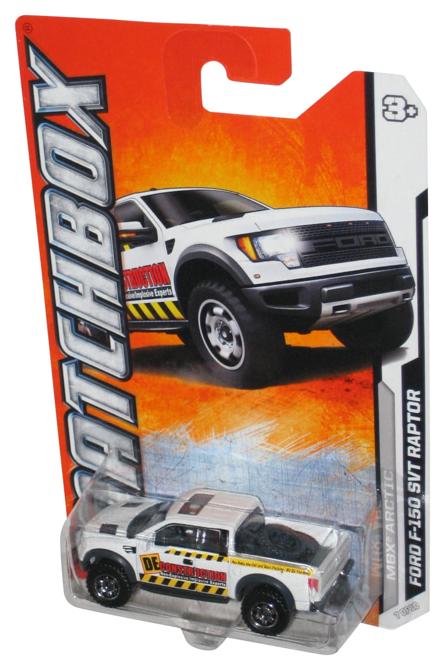Matchbox MBX Arctic (2011) White Ford F-150 SVT Raptor Toy Truck 77/120 ...