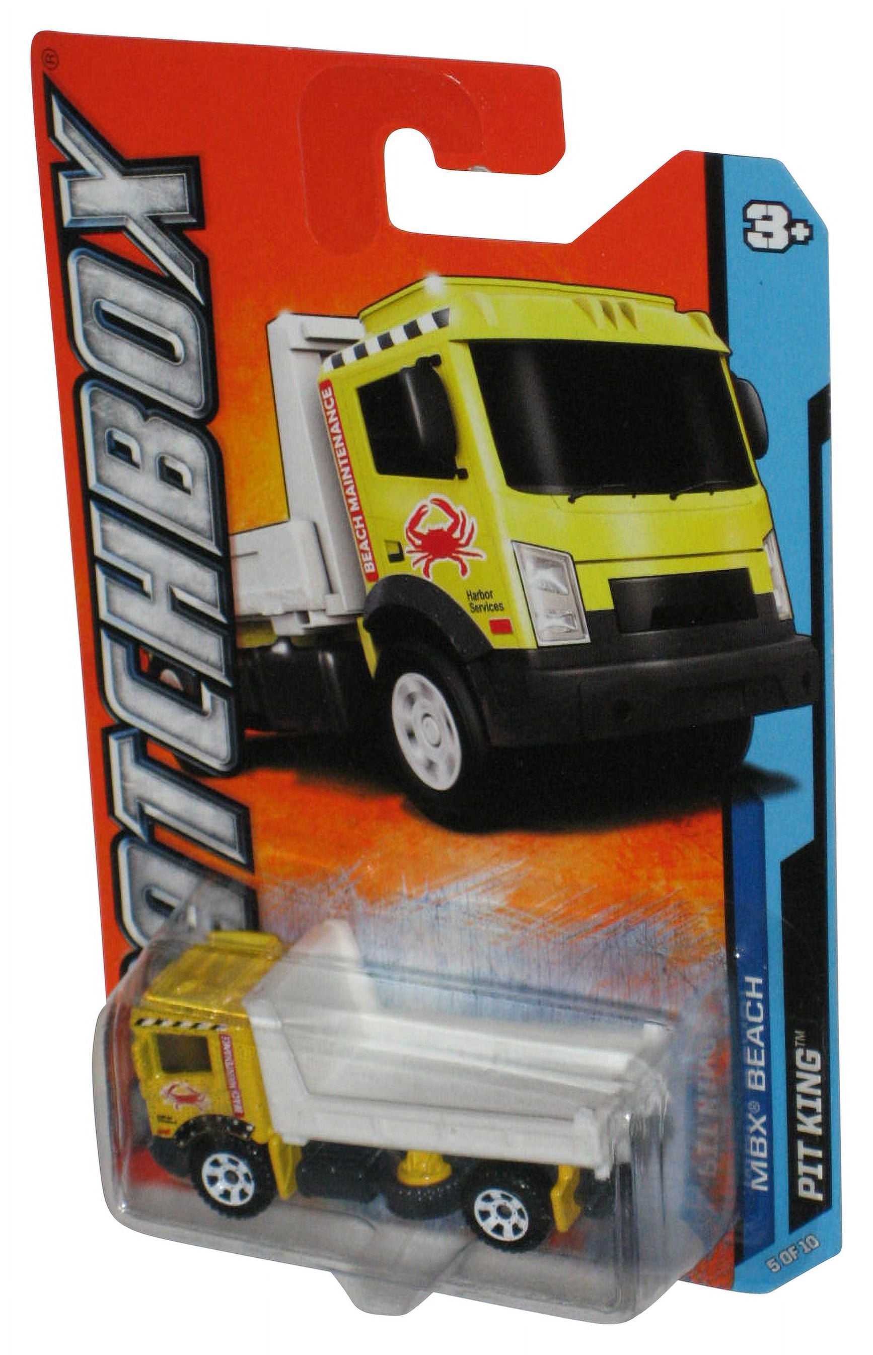 Matchbox MBX Beach 5/10 (2011) Yellow & White Pit King Toy Truck 15/120 ...