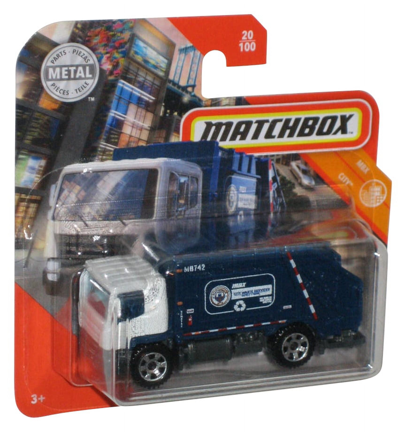 Matchbox MBX City (2019) Blue Garbage King Toy Truck 20/100 - (Short ...