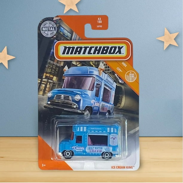 Matchbox MBX City (2020) Blue Ice Cream King Salt Water Taffy Truck 43/ ...