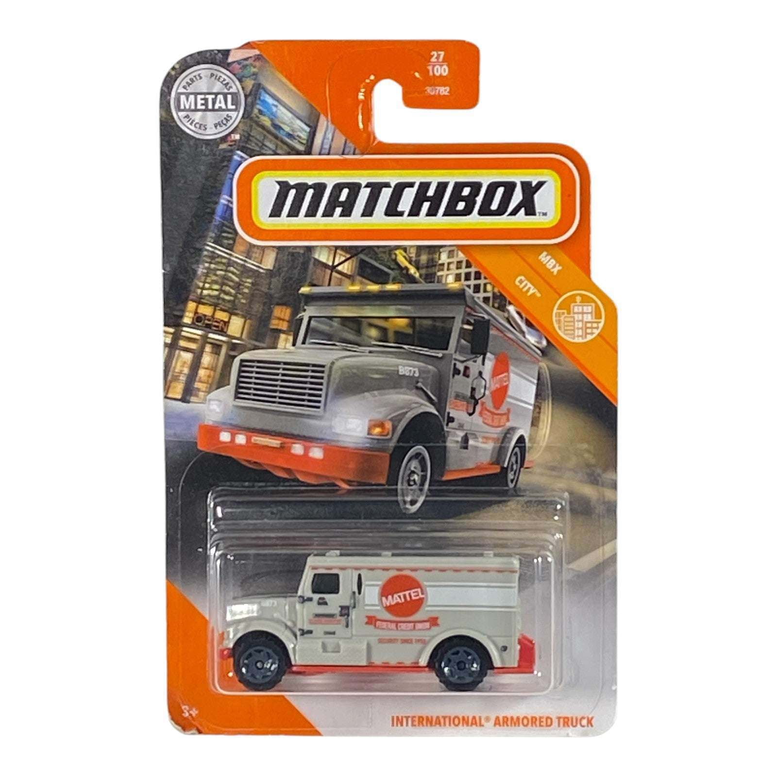 Matchbox MBX City (2020) Gray International Armored Truck Toy #27/100 ...