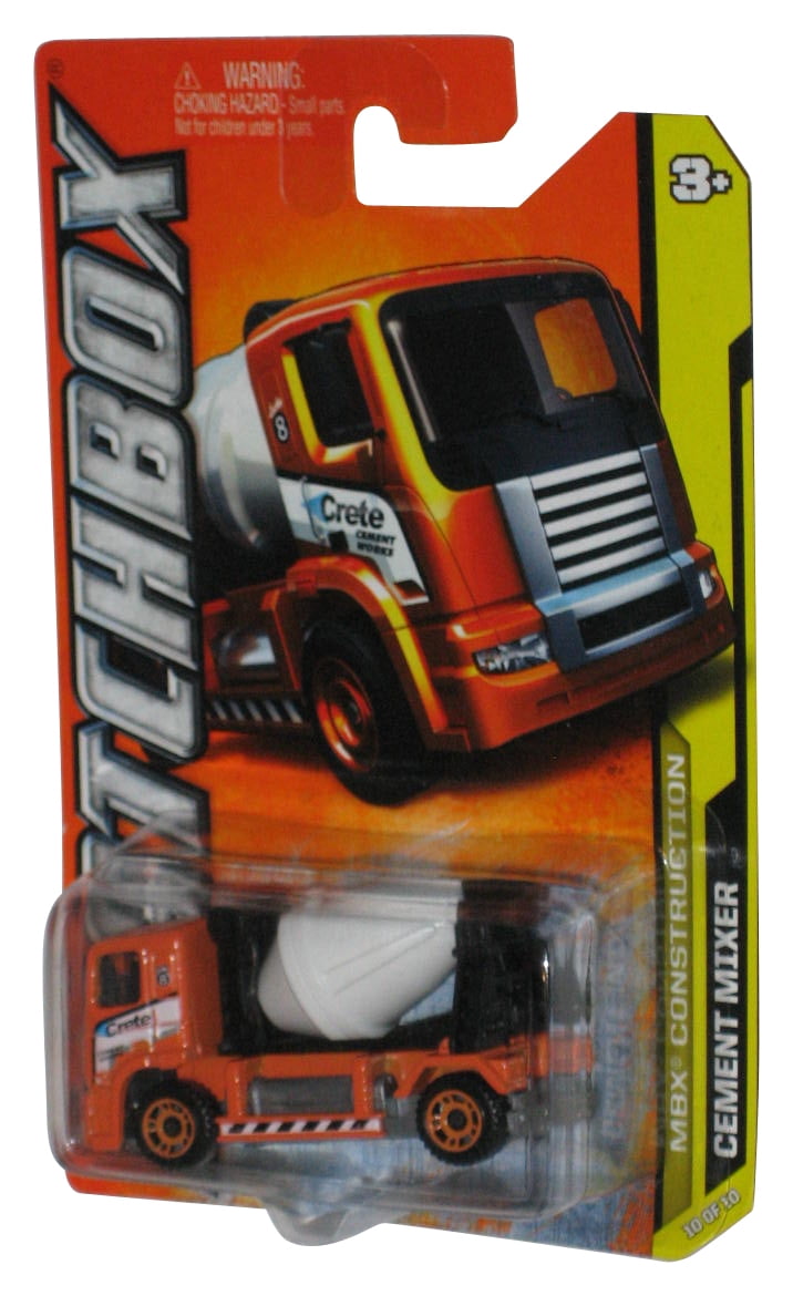 Matchbox MBX Construction 10/10 (2011) Orange Cement Mixer Toy Vehicle ...