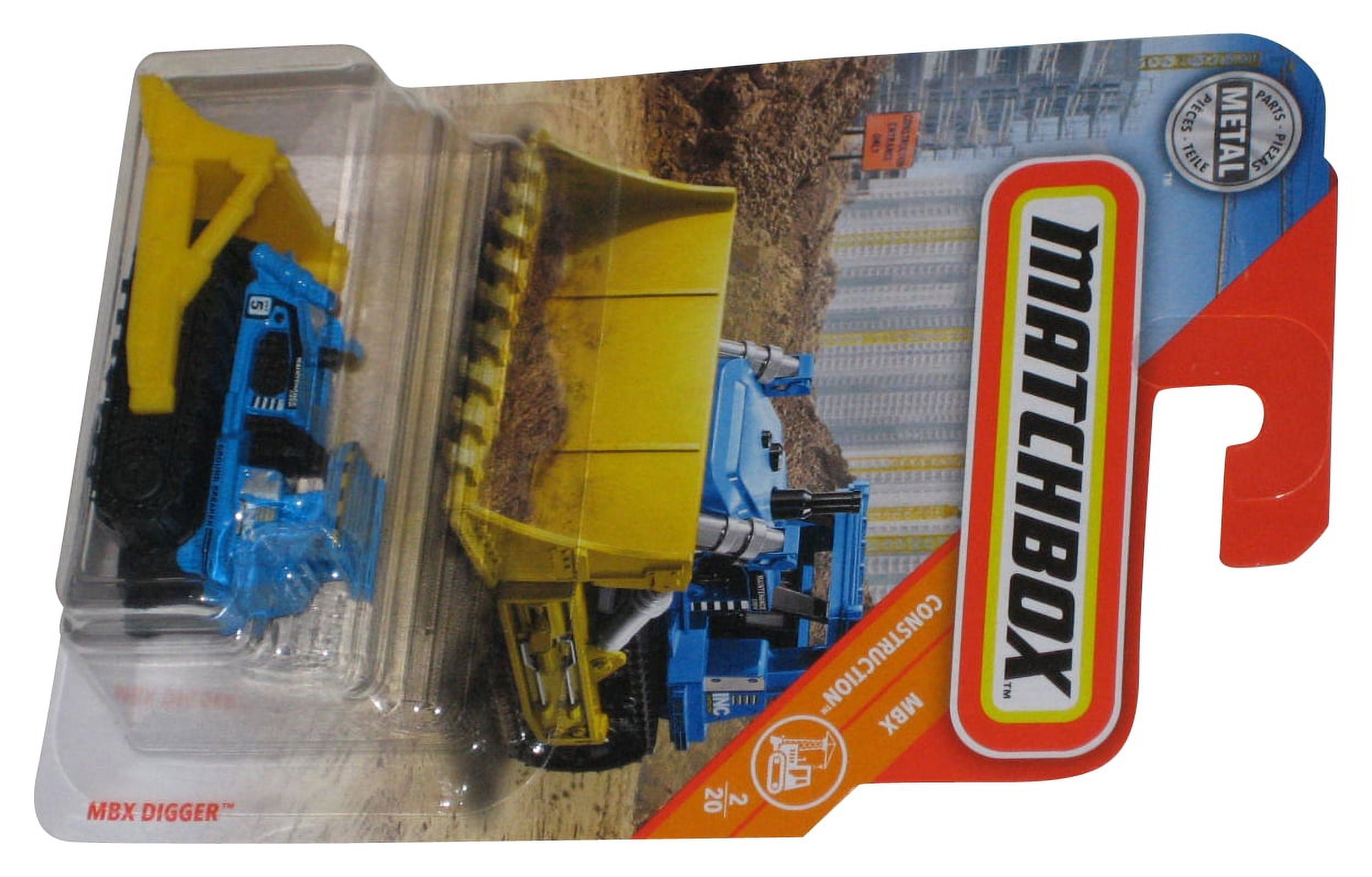 Matchbox MBX Construction 2/20 (2019) Blue Digger Bulldozer Toy Vehicle ...