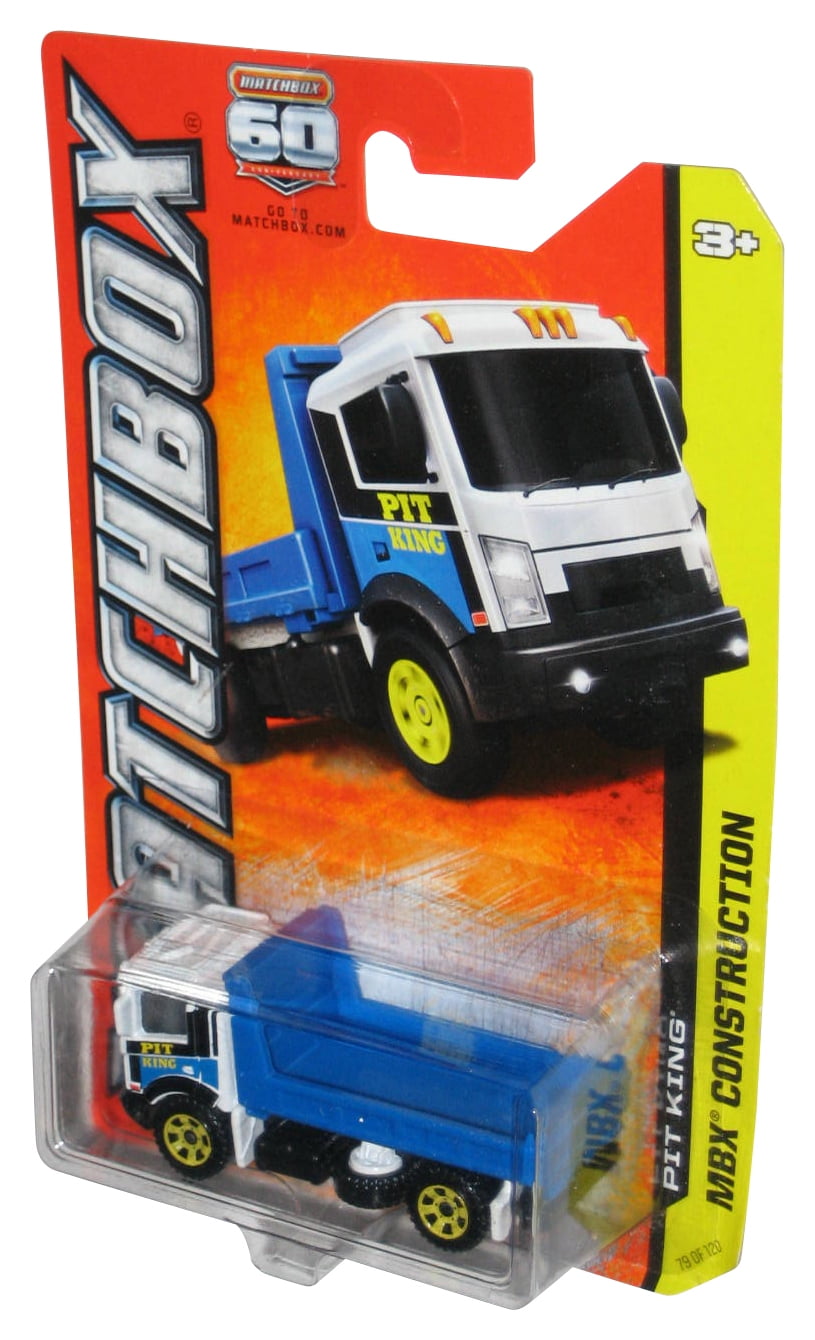 Matchbox MBX Construction (2012) Blue & White Pit King Toy Truck 79/120 ...