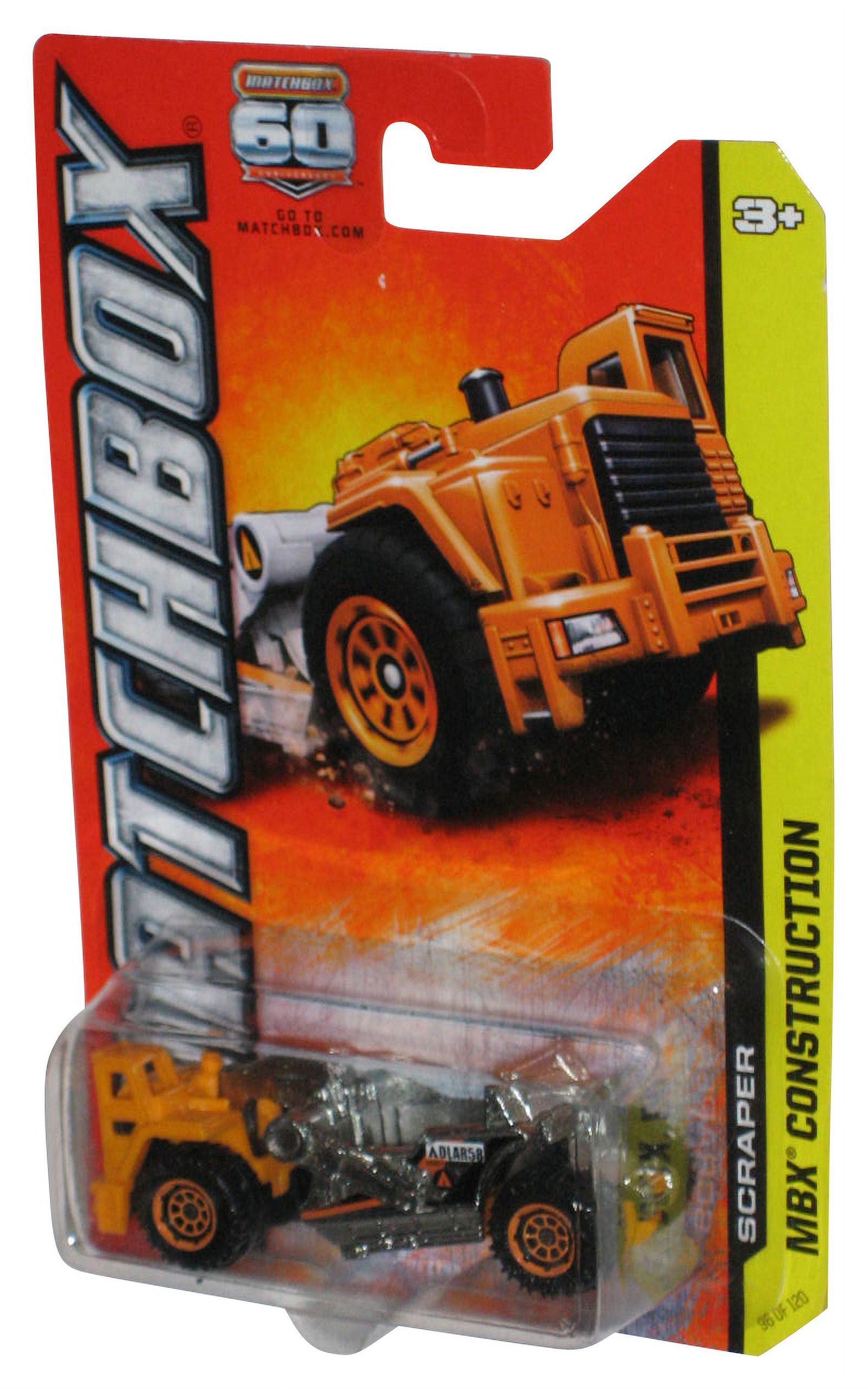 Matchbox MBX Construction (2012) Orange Scraper Die-Cast Toy 96/120 ...