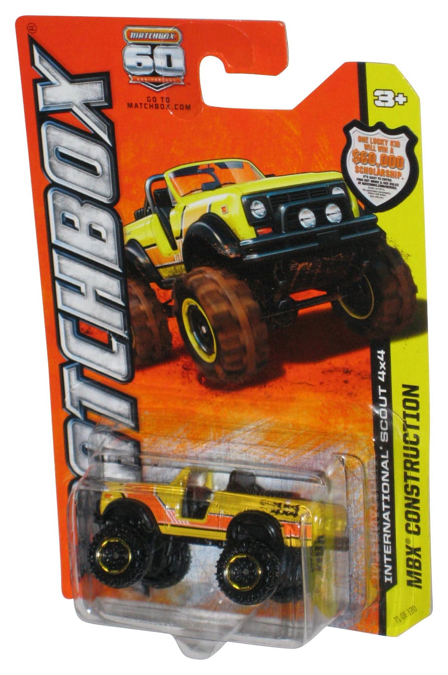 Matchbox MBX Construction (2012) Yellow International Scout 4x4 Toy 71/ ...