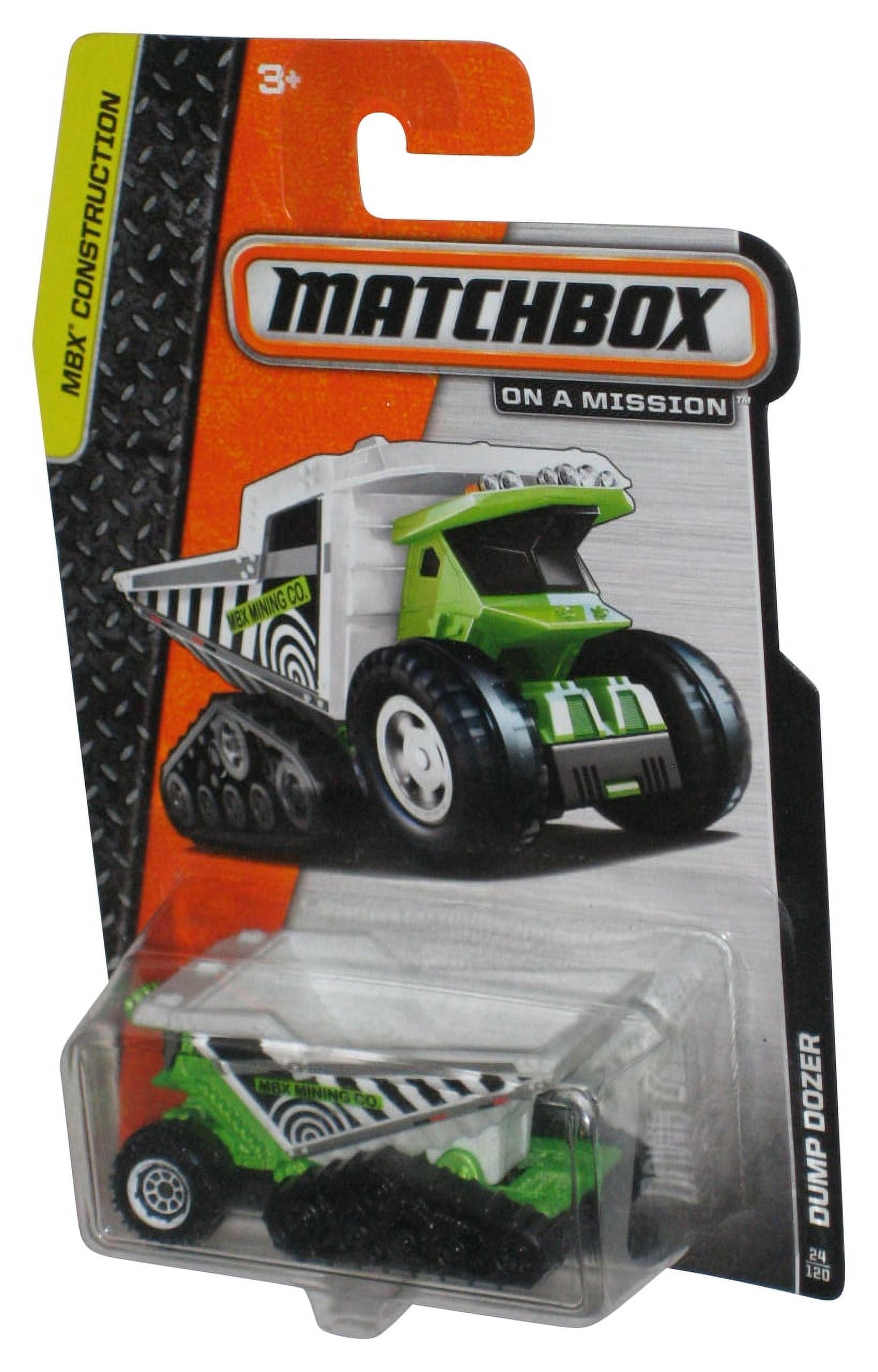Matchbox MBX Construction (2013) Green & White Dump Dozer Toy Truck 24/ ...