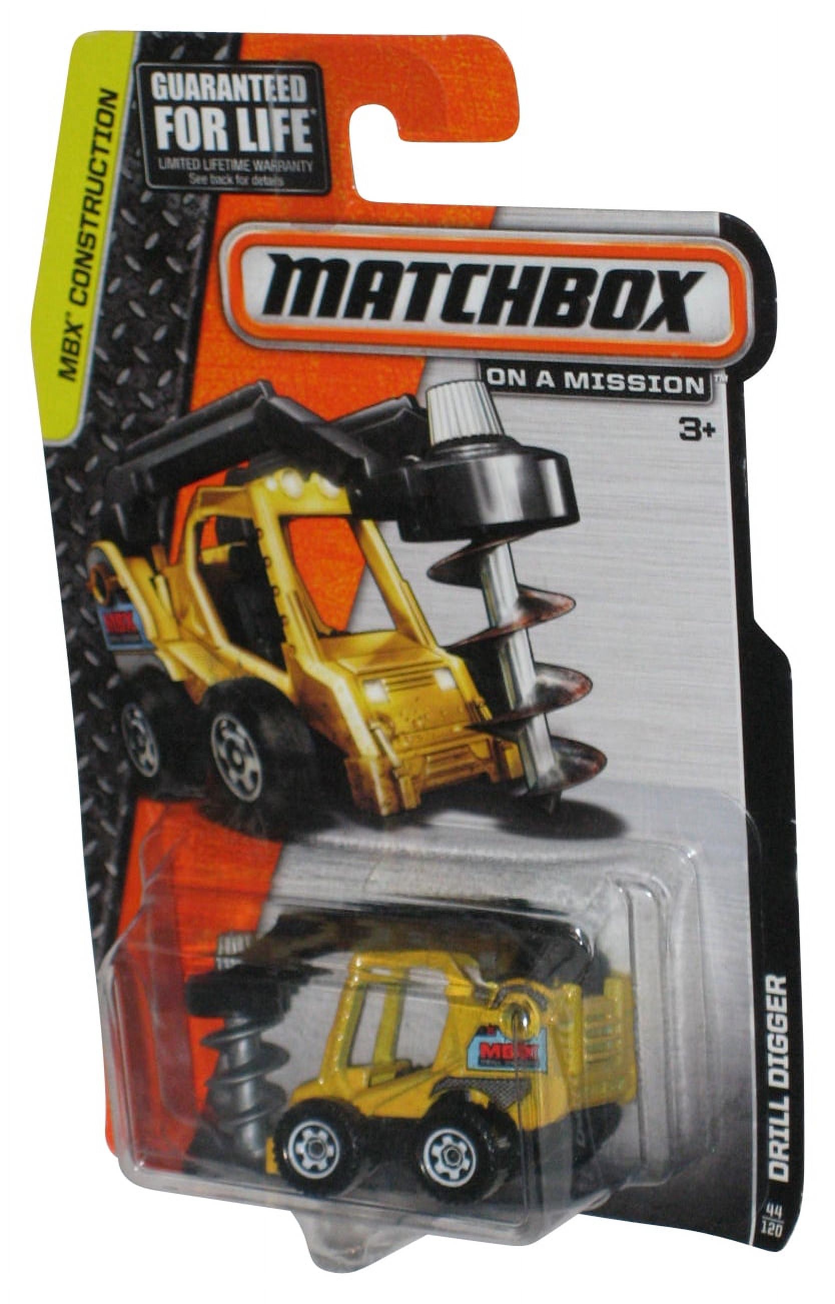 Matchbox MBX Construction (2014) Yellow Drill Digger Toy 44/120 ...