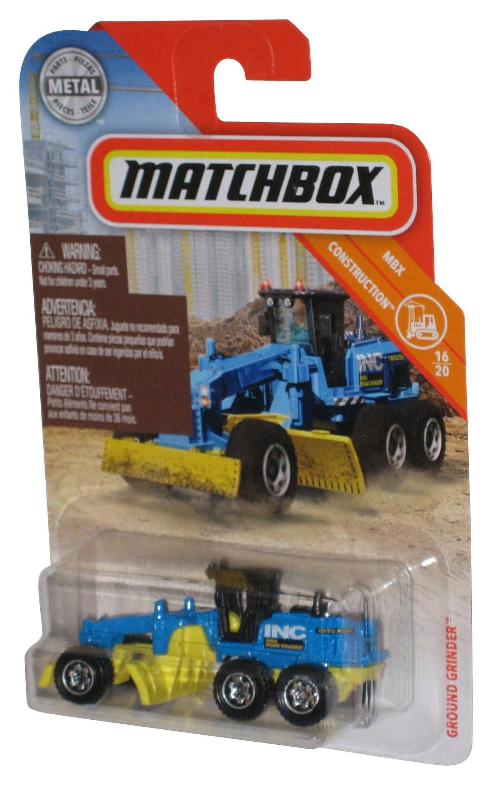 Matchbox MBX Construction (2018) Blue & Yellow Ground Grinder Toy 16/20 ...