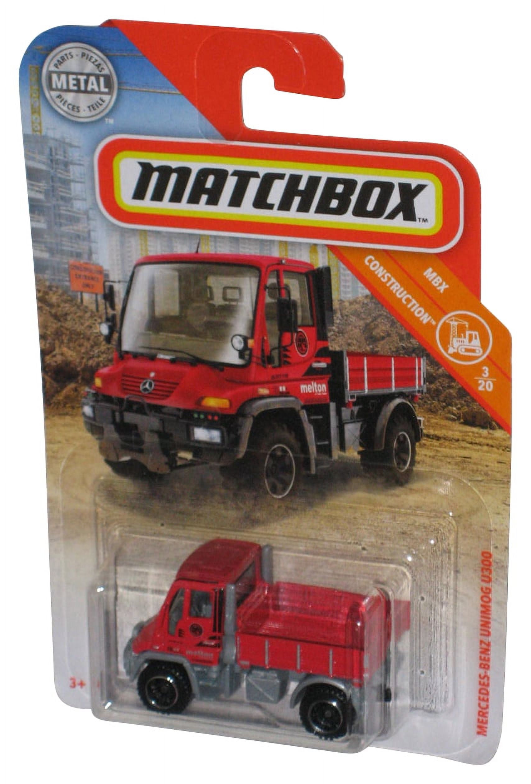 Matchbox MBX Construction (2018) Red Mercedes-Benz Unimog U300 Toy 3/20 ...
