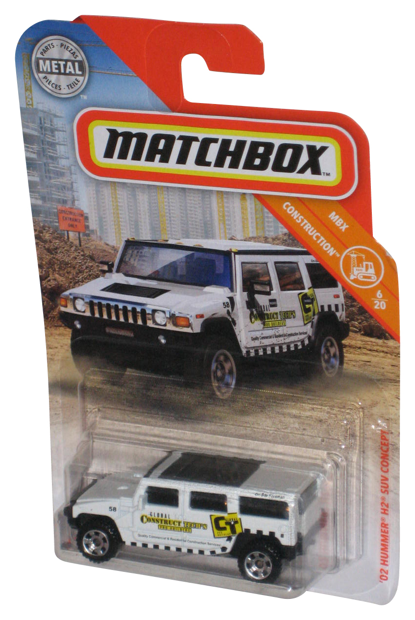 Matchbox MBX Construction (2018) White '02 Hummer H2 SUV Concept Toy ...
