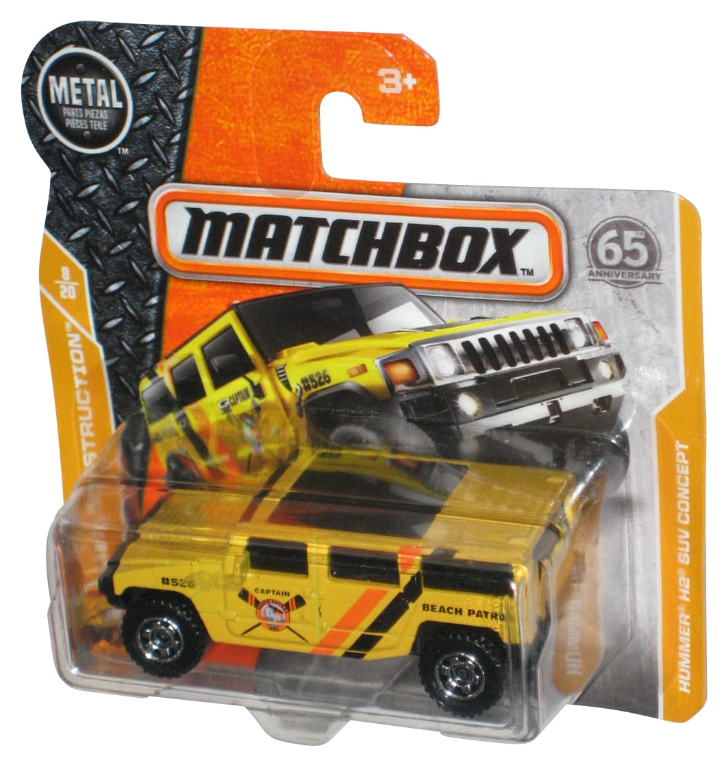 Matchbox MBX Construction 8/20 Hummer H2 SUV Concept (2017) Yellow Toy ...