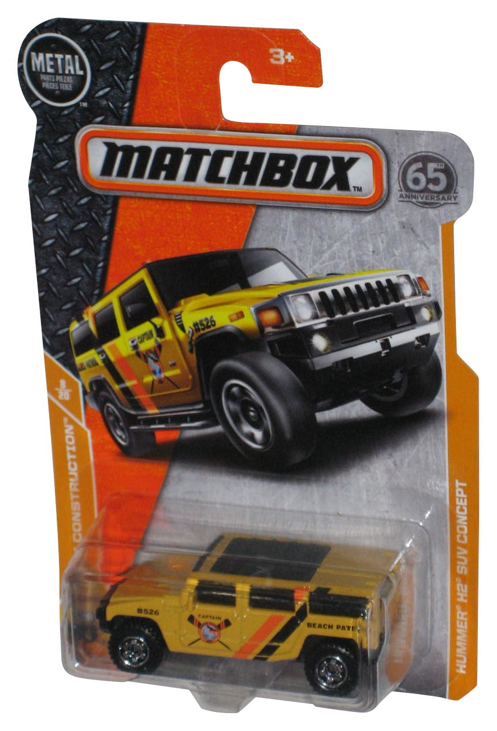 Matchbox MBX Construction Hummer H2 SUV Concept (2017) Yellow Toy Truck ...