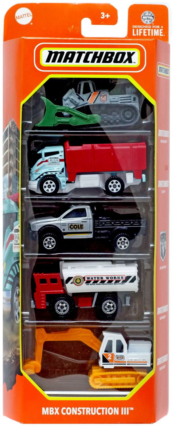 Matchbox MBX Construction III Diecast Vehicle 5-Pack - Walmart.com