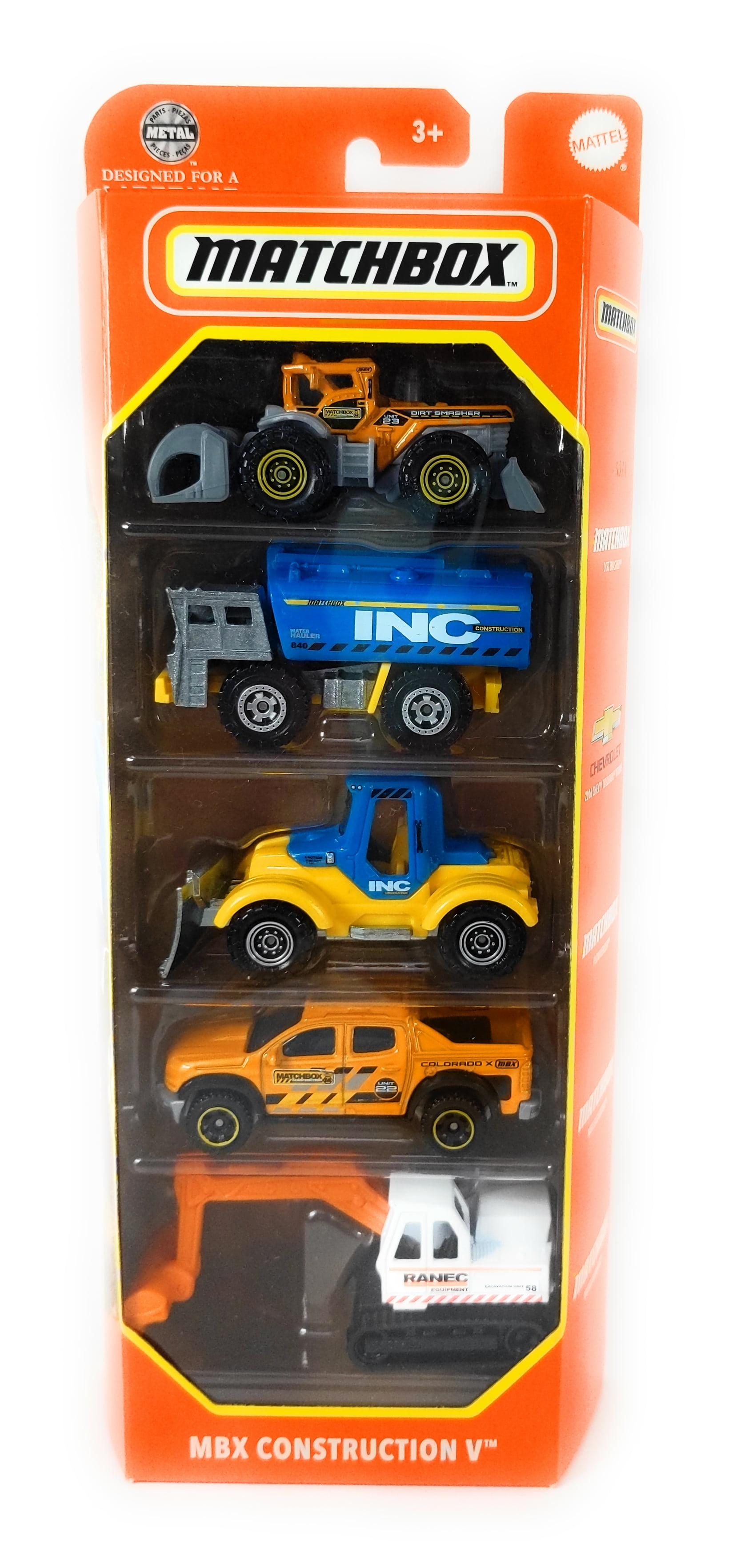 Matchbox MBX Construction V Play Vehicles, 5 Count - Walmart.com