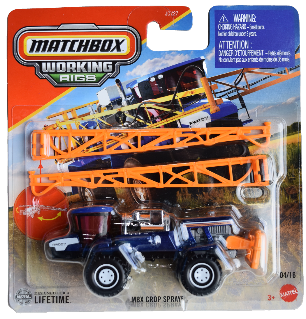Matchbox MBX Crop Sprayer, working Rigs [blue] 4/16 - Walmart.com