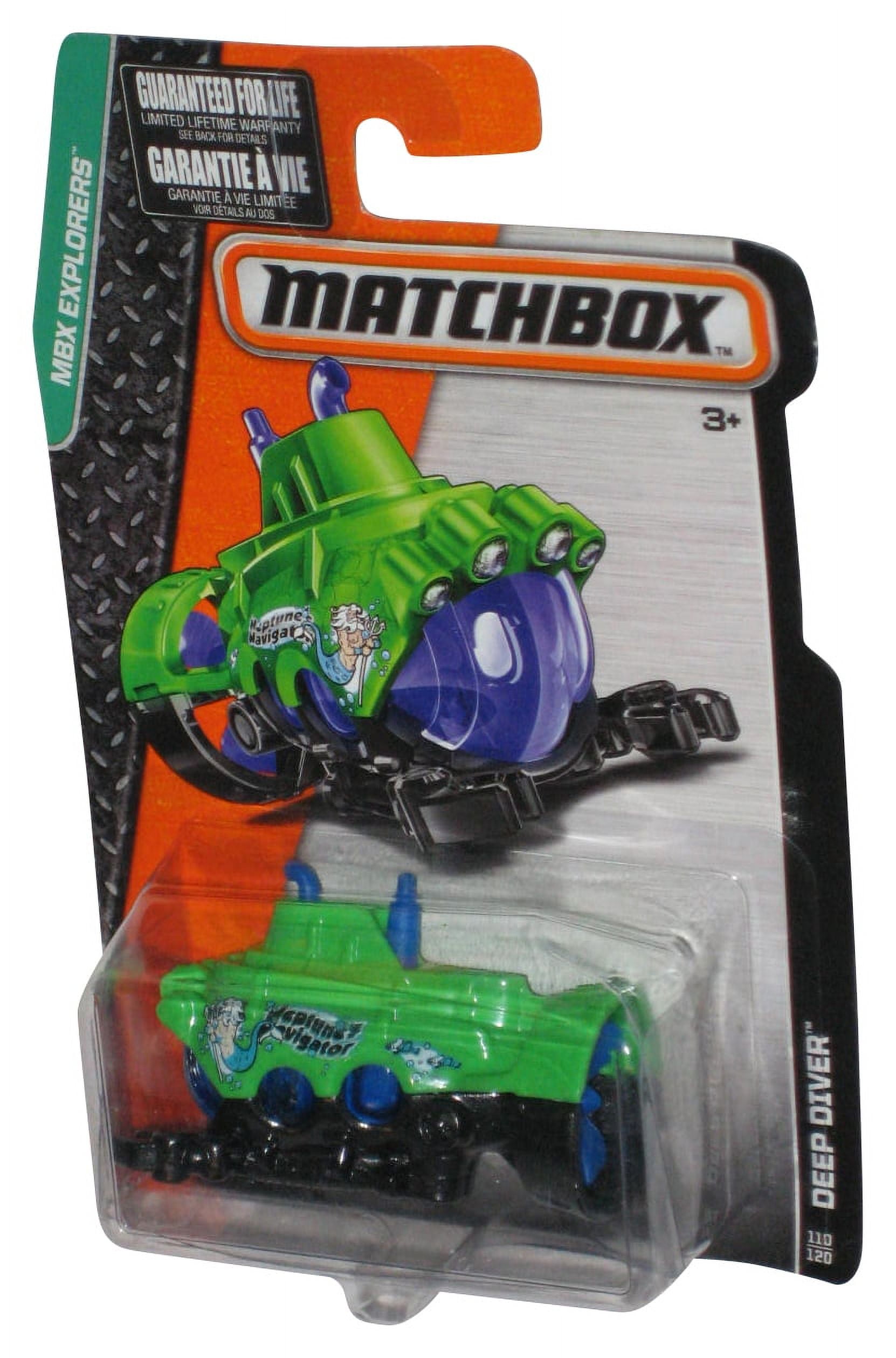 Matchbox MBX Explorers (2015) Green Deep Diver Toy Vehicle 110/120 ...