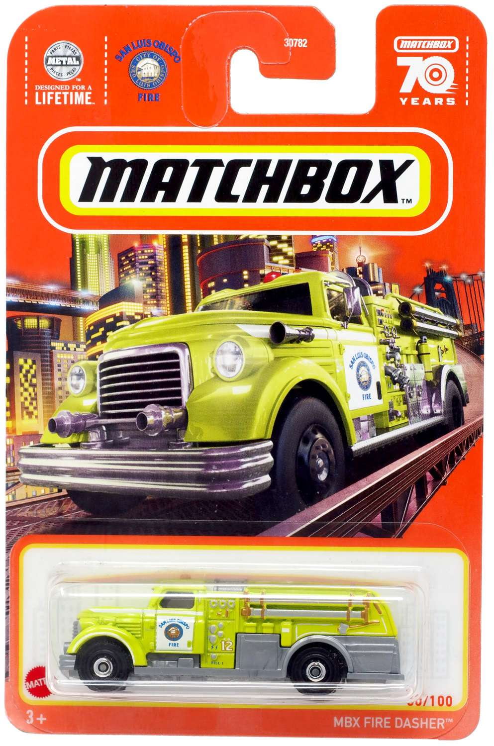Matchbox MBX Fie Dasher Green Fire Engine 1:64 Scale Vehicle - Walmart.com
