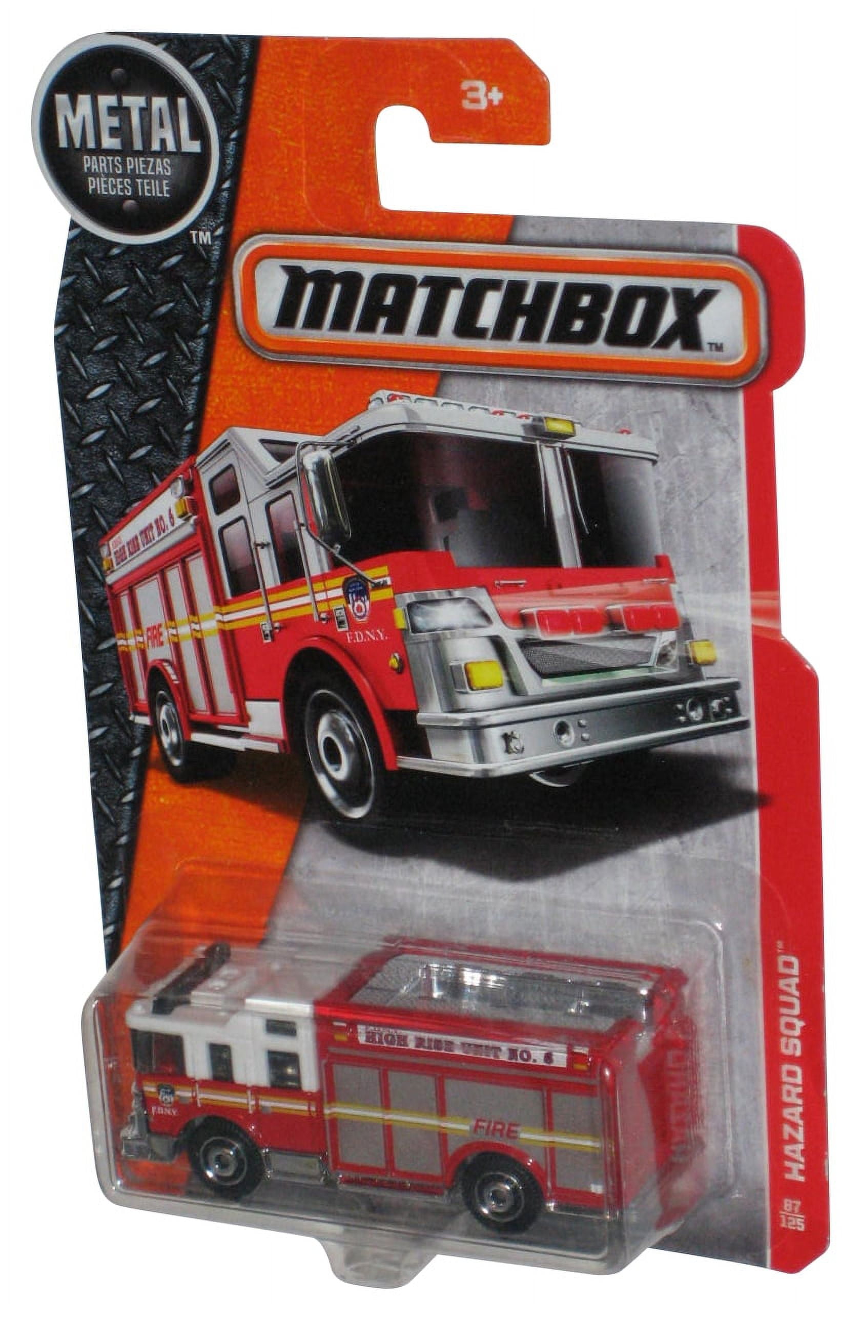 Matchbox MBX Heroic (2015) Hazard Squad Red Fire Truck Toy 87/125 ...