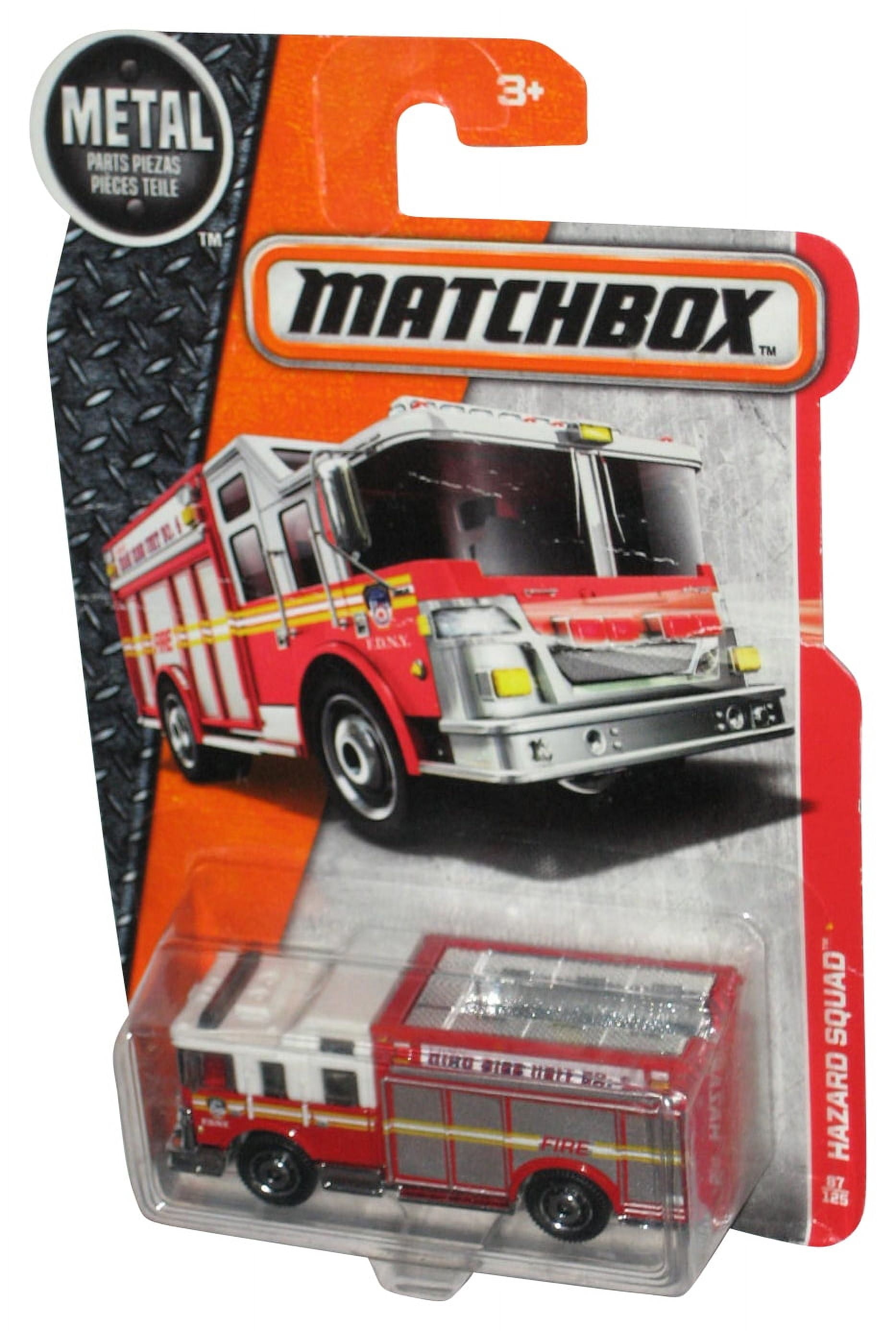 Matchbox MBX Heroic (2015) Hazard Squad Red Fire Truck Toy 87/125 ...