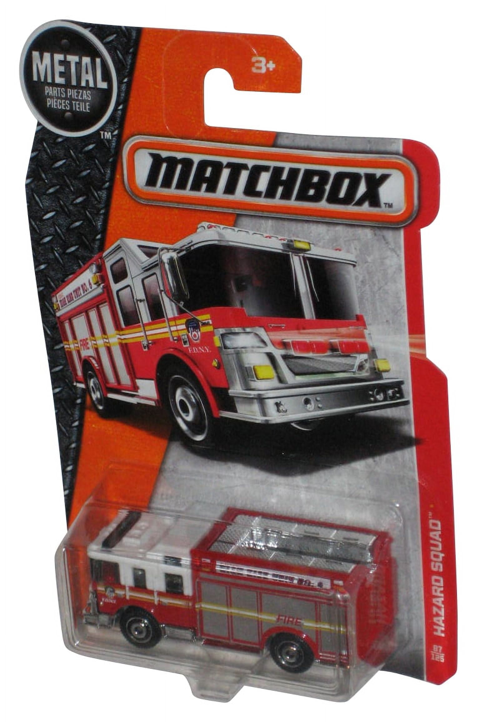 Matchbox MBX Heroic (2015) Hazard Squad Red Toy Fire Truck 87/125 ...