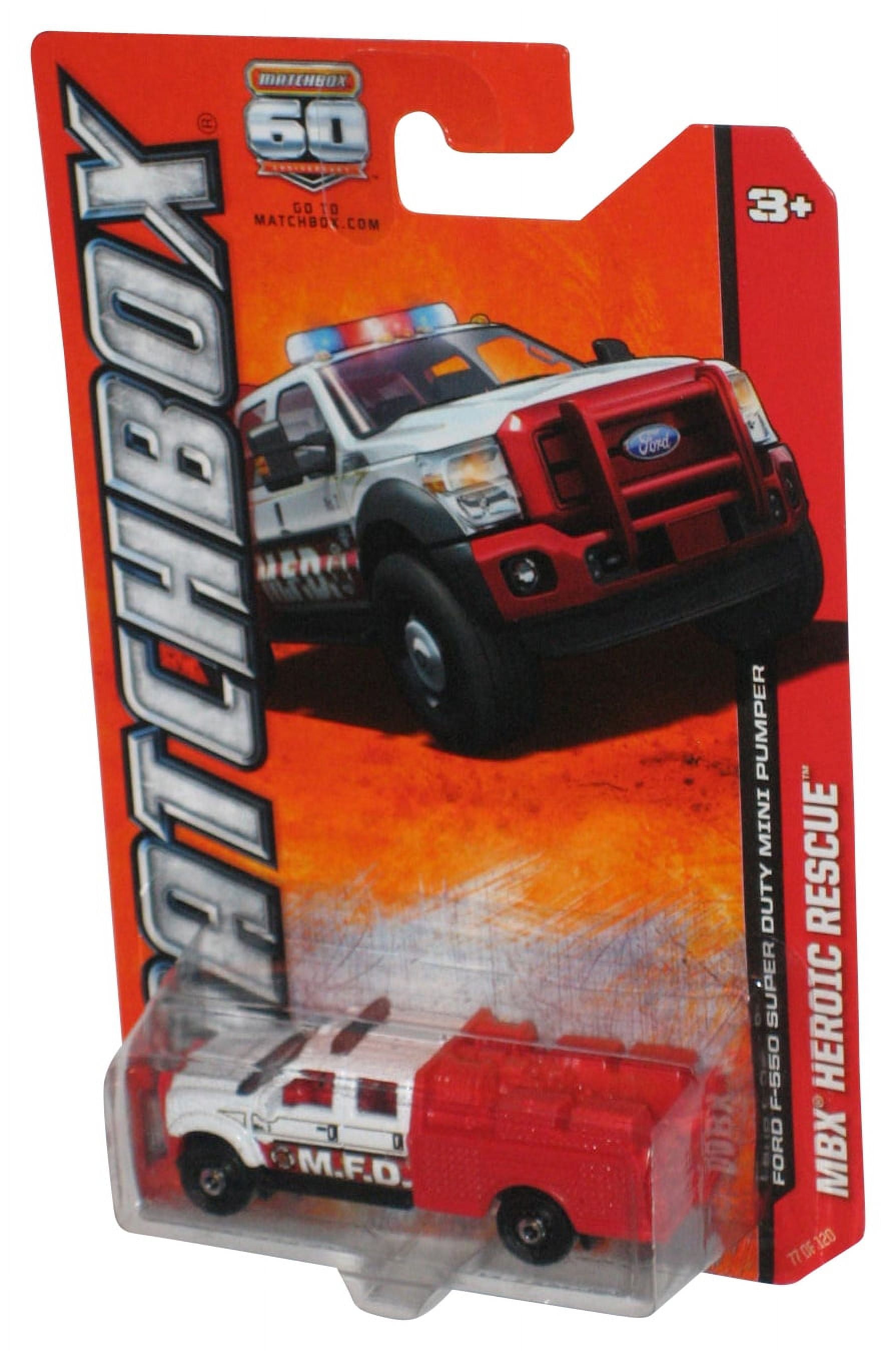 Matchbox MBX Heroic Rescue (2012) White & Red Ford F-550 Super Duty ...