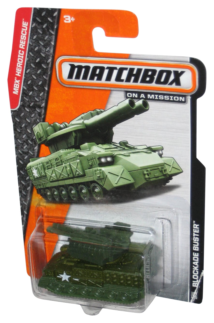Matchbox MBX Heroic Rescue (2013) Blockade Buster Green Tank Toy 101/ ... Matchbox MBX Heroic Rescue (2013) Blockade Buster Green Tank Toy 101/ ...