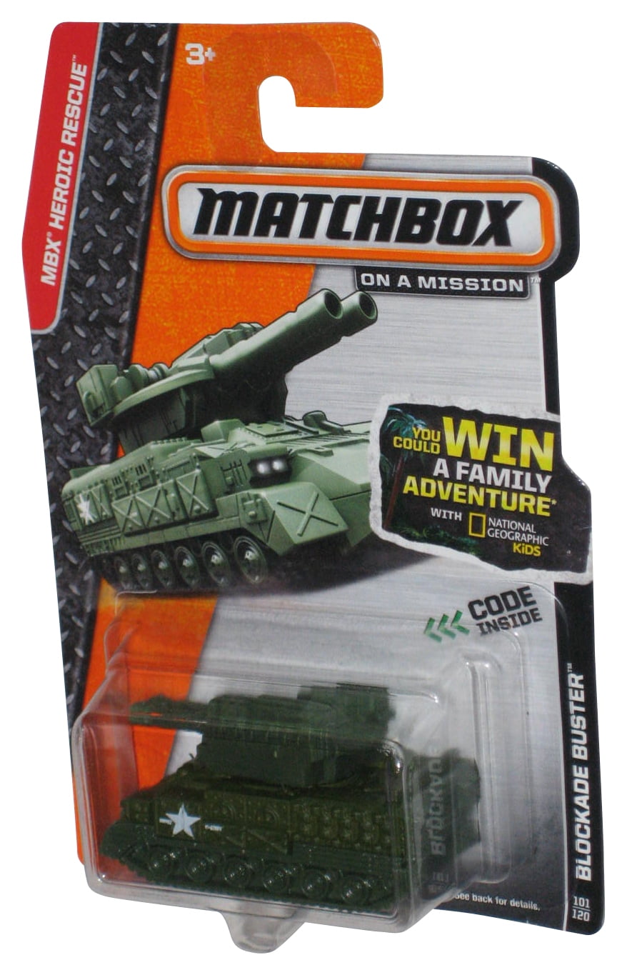 Matchbox MBX Heroic Rescue (2013) Blockade Buster Green Toy Tank 101/ ... Matchbox MBX Heroic Rescue (2013) Blockade Buster Green Toy Tank 101/ ...
