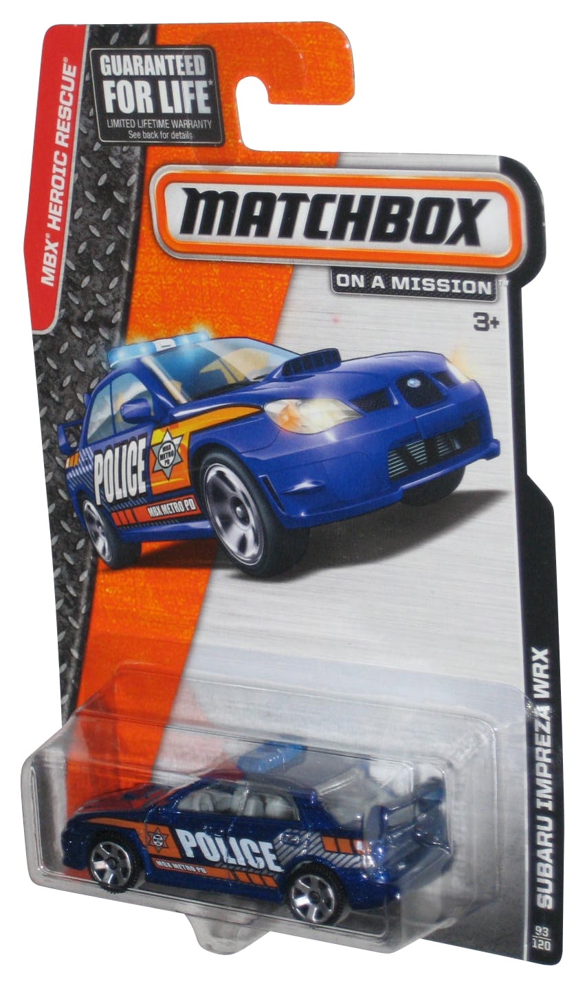 Matchbox MBX Heroic Rescue (2013) Blue Subaru Impreza WRX Toy Car 93/ ...