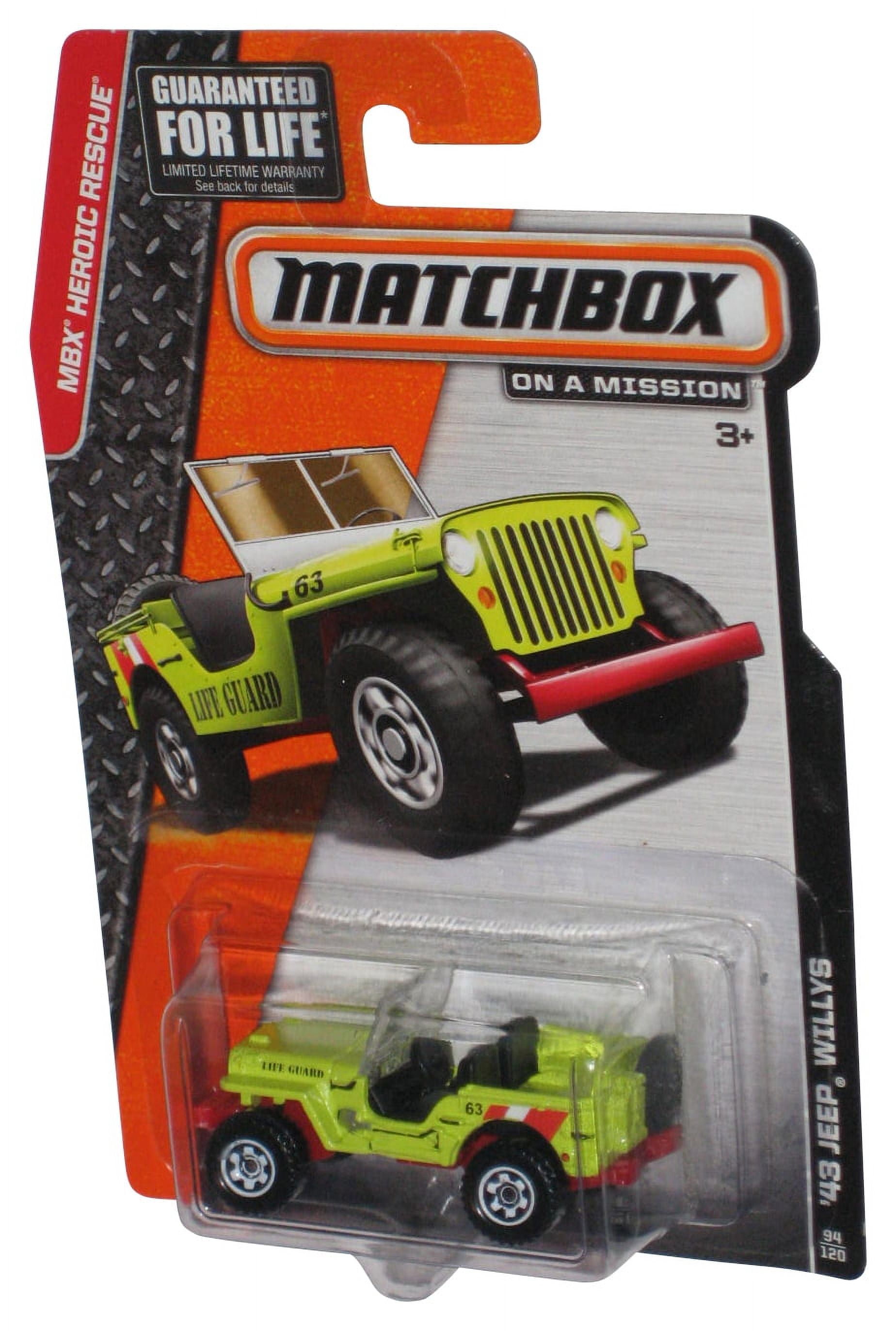 Matchbox MBX Heroic Rescue (2013) Green '43 Jeep Willys Toy #94/120 ...