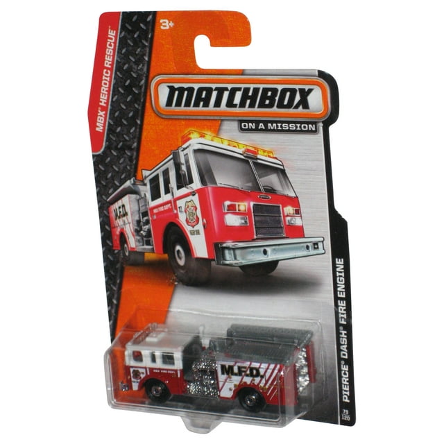 Matchbox MBX Heroic Rescue (2013) Pierce Dash Fire Engine Toy Truck 79/ ...