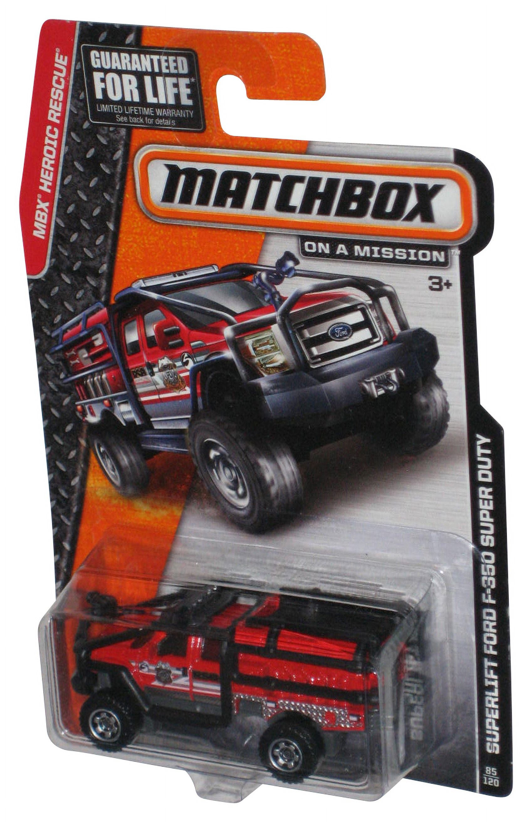 Matchbox MBX Heroic Rescue (2013) Red Superlift Ford F-350 Super Duty ...