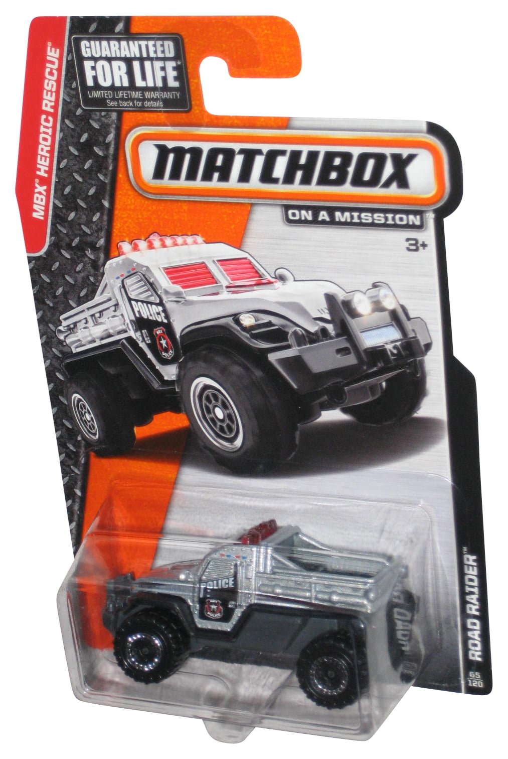 Matchbox MBX Heroic Rescue (2013) Silver Road Raider Toy Car 65/120 ...