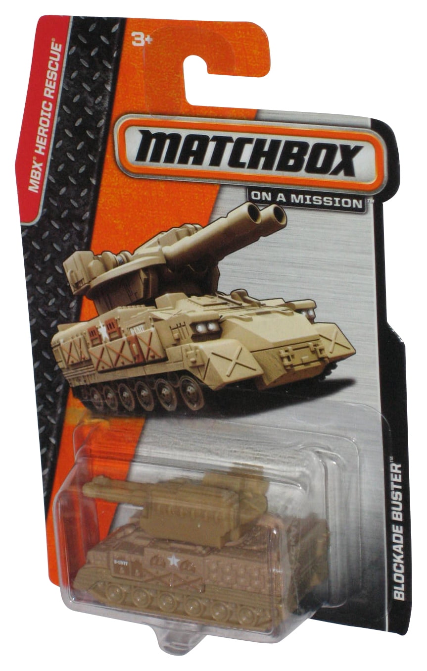 Matchbox MBX Heroic Rescue (2013) Tan Blockade Buster Toy Tank ...