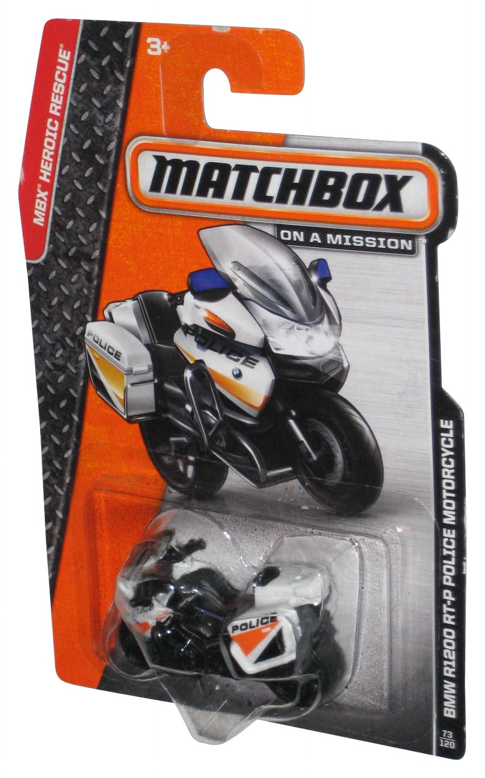 Matchbox MBX Heroic Rescue (2014) Black & White BMW R1200 RT-P Toy Motorcycle Bike #73/120 ...
